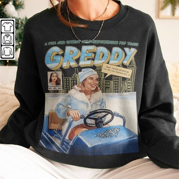 Lovebandtee | Shirts | Tate Mcrae Greedy 9s Music Shirt Album Comic Art ...